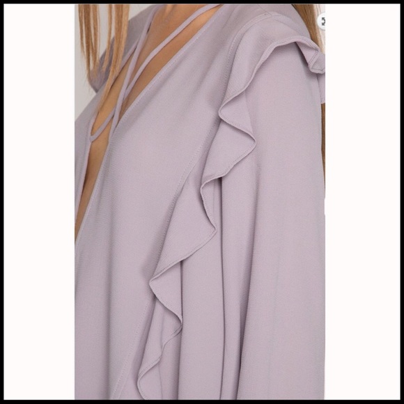 Boutique | Tops | Ruffled Low Vneck | Poshmark